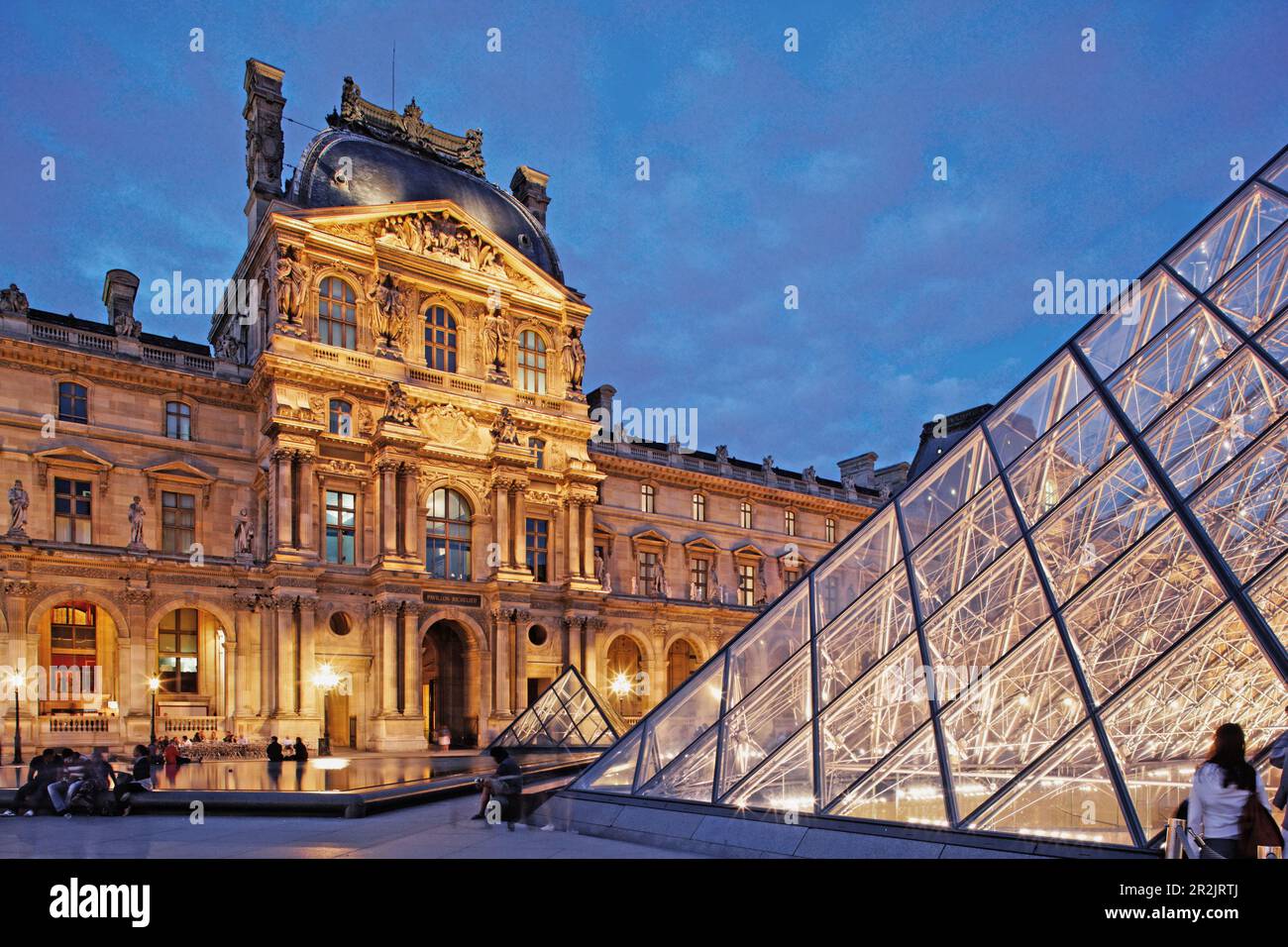Louvre and the pyramid by I.M. Pei, Paris, France, Europe Stock Photo ...