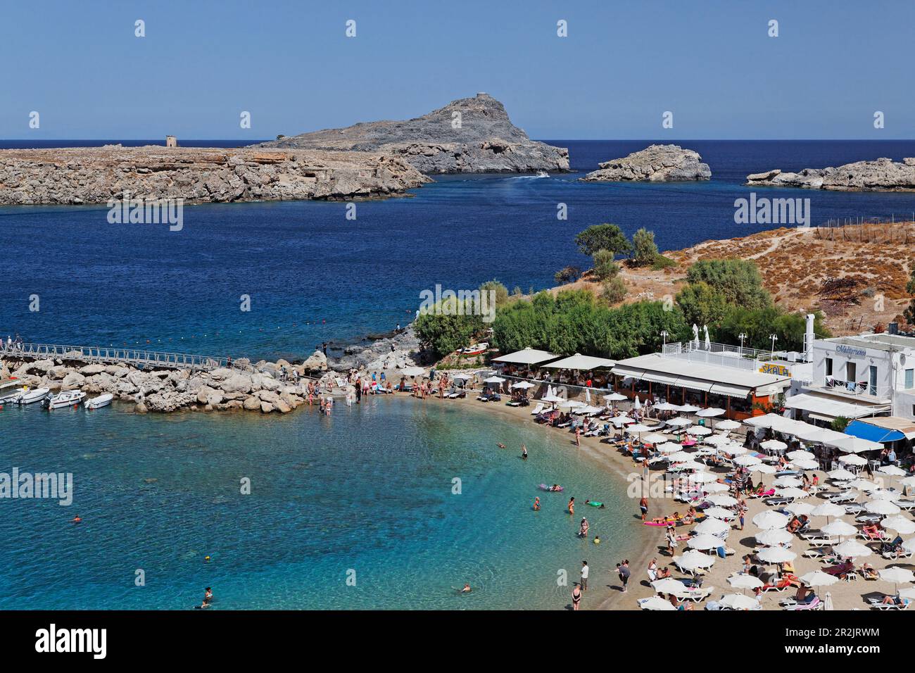 Rhodes lindos pallas beach hi-res stock photography and images - Alamy