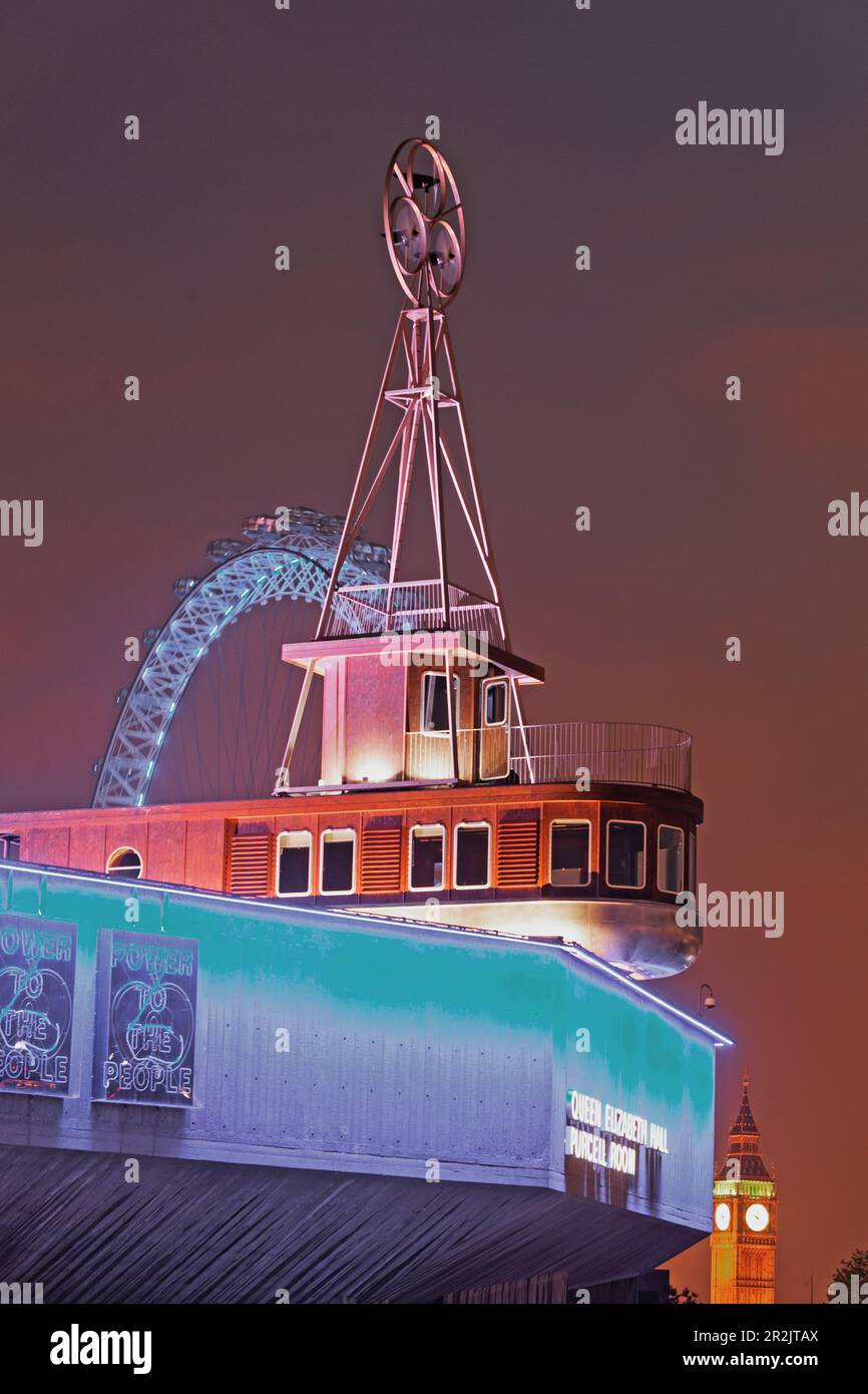 A Room for London Hotel on the roof of Queen Elizabeth Hall, Big Ben in ...