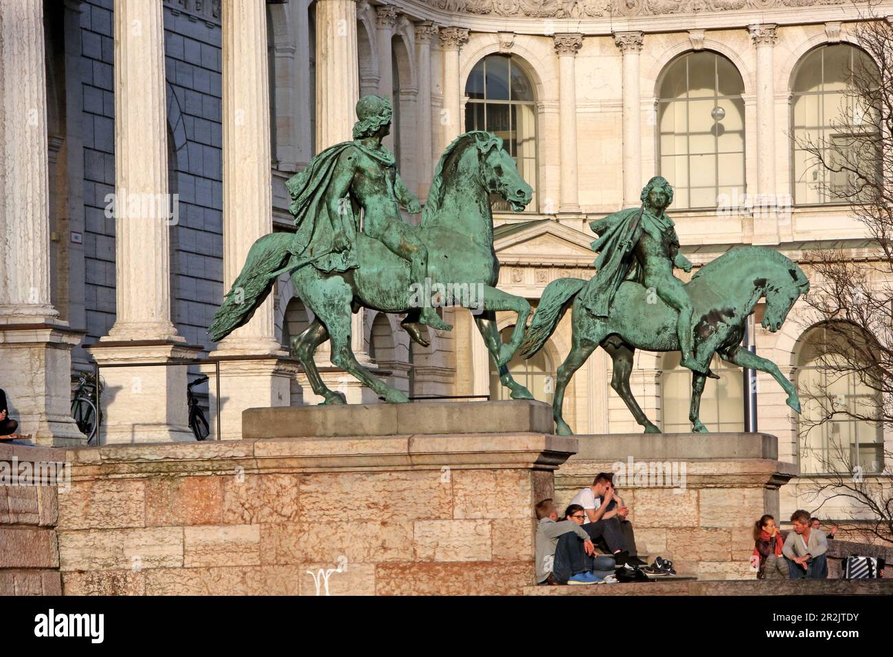 Equestrian statues of ''Castor and Pollux'' by Max von Widnmann, at the ...
