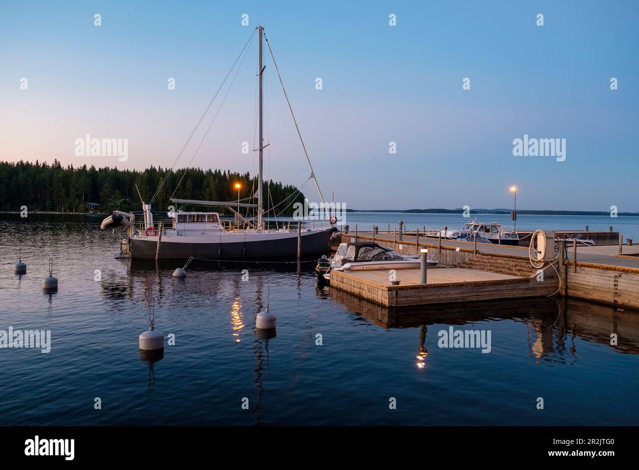 Yacht on Lake Pielinen, Finland Stock Photo - Alamy