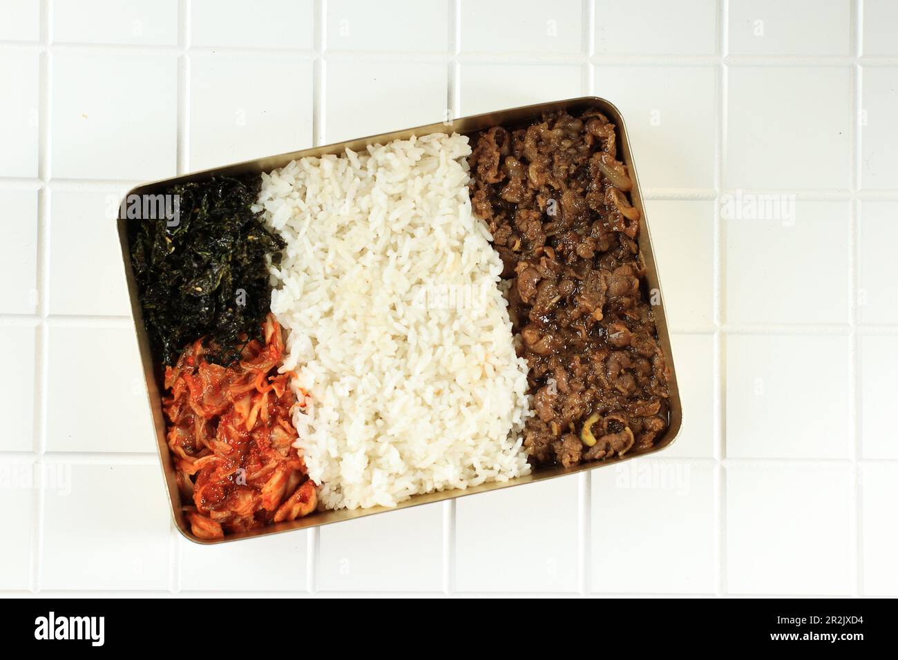 Dosirak Korean Lunchbox Packed Meal Contain Rice, Kimchi, Flakes ...