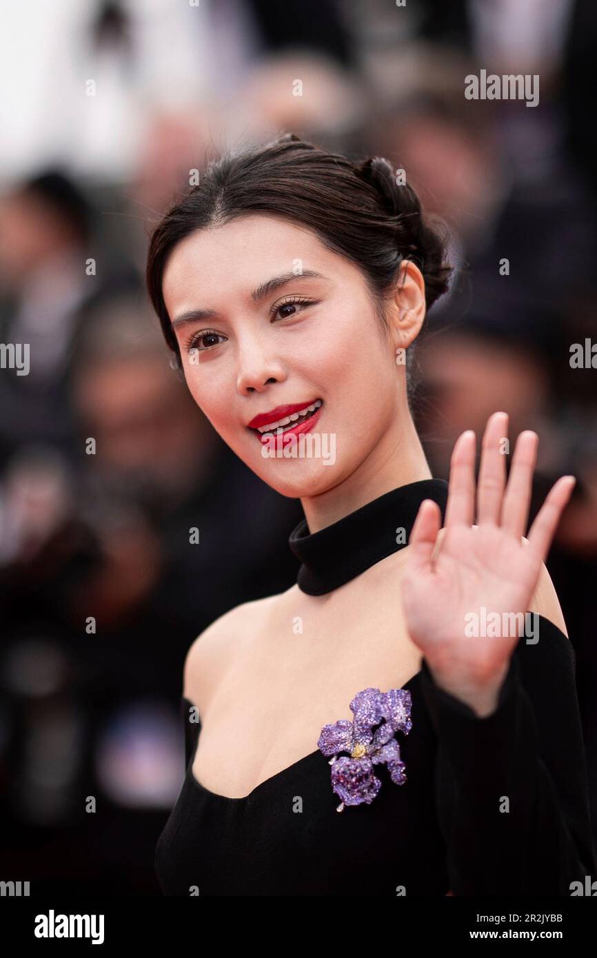 Han DanTong poses for photographers upon arrival at the premiere of the ...
