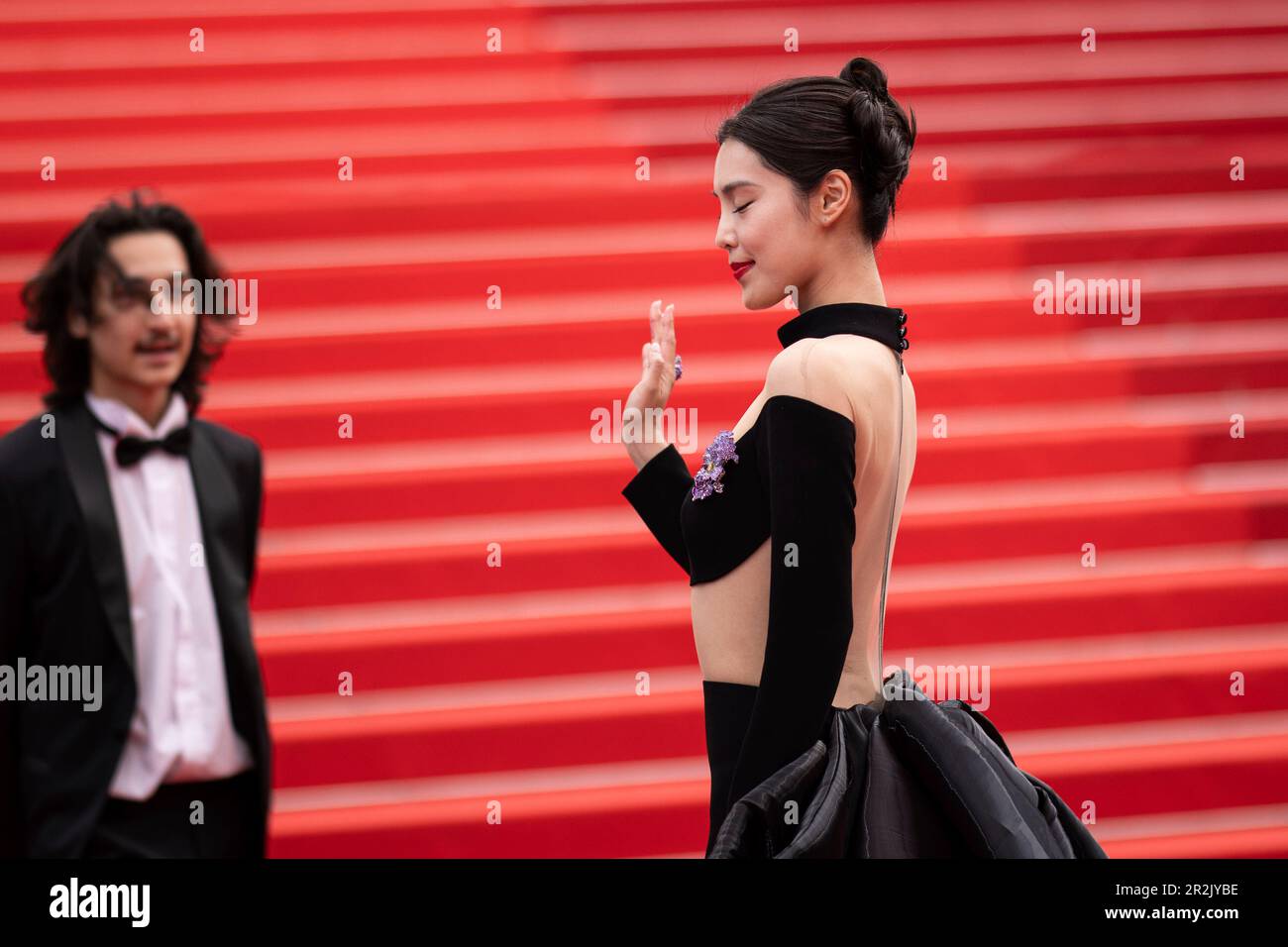 Han DanTong poses for photographers upon arrival at the premiere of the ...