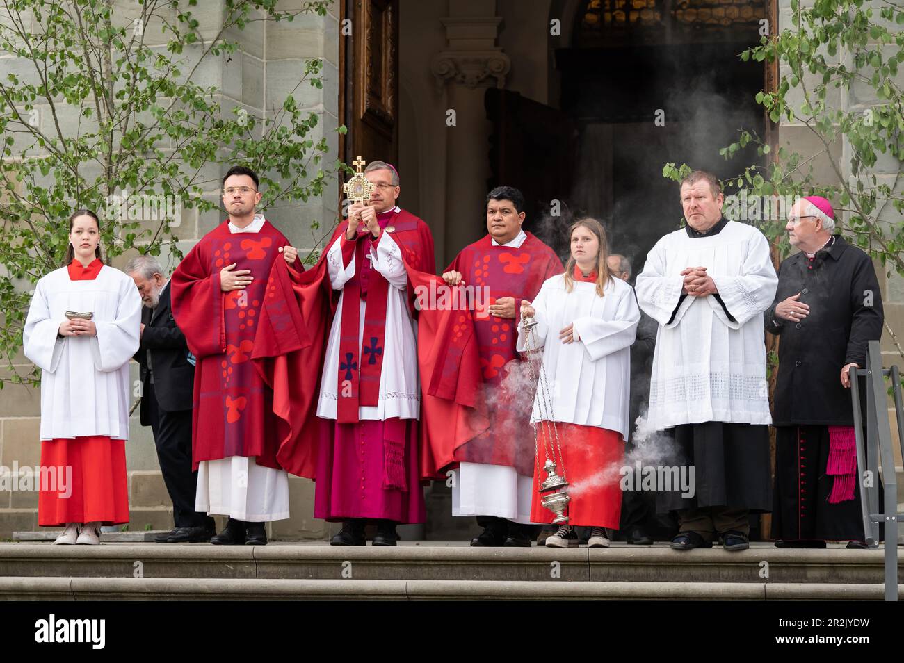 Weingarten, Germany. 19th May, 2023. Bishop Michael Gerber (3rd from ...