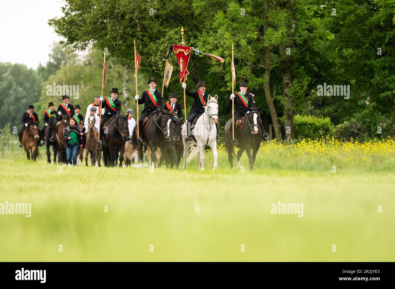 Weingarten, Germany. 19th May, 2023. Blood riders take part in the ...