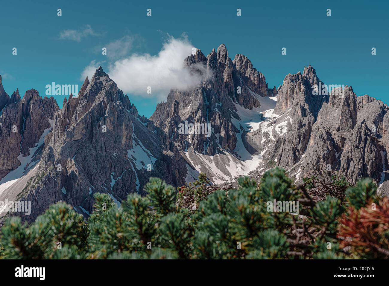 Dolomites, Tre Cime di Lavaredo. Italian Alps with famous Three Peaks ...