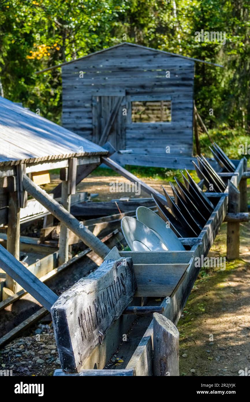 Gold Mine Museum, Gold Mine Village, Tankavaara, Finland Stock Photo ...
