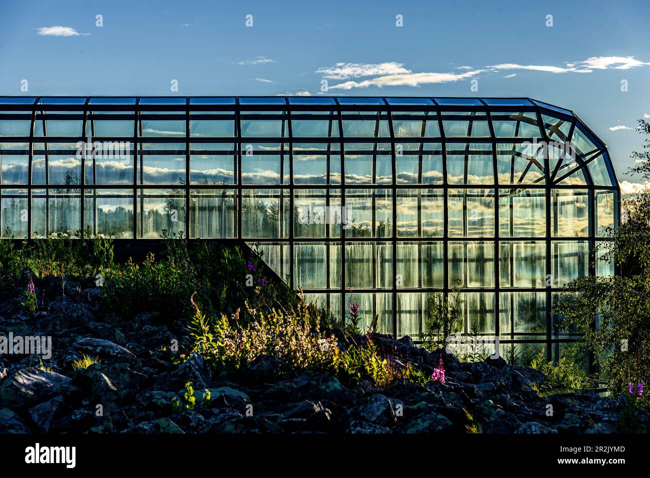 Glass vault of Arktikum, museum in central Rovaniemi, Finland Stock ...