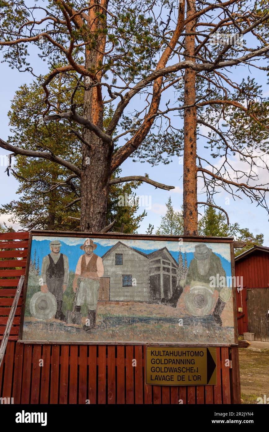 Gold Mine Museum, Gold Mine Village, Tankavaara, Finland Stock Photo ...