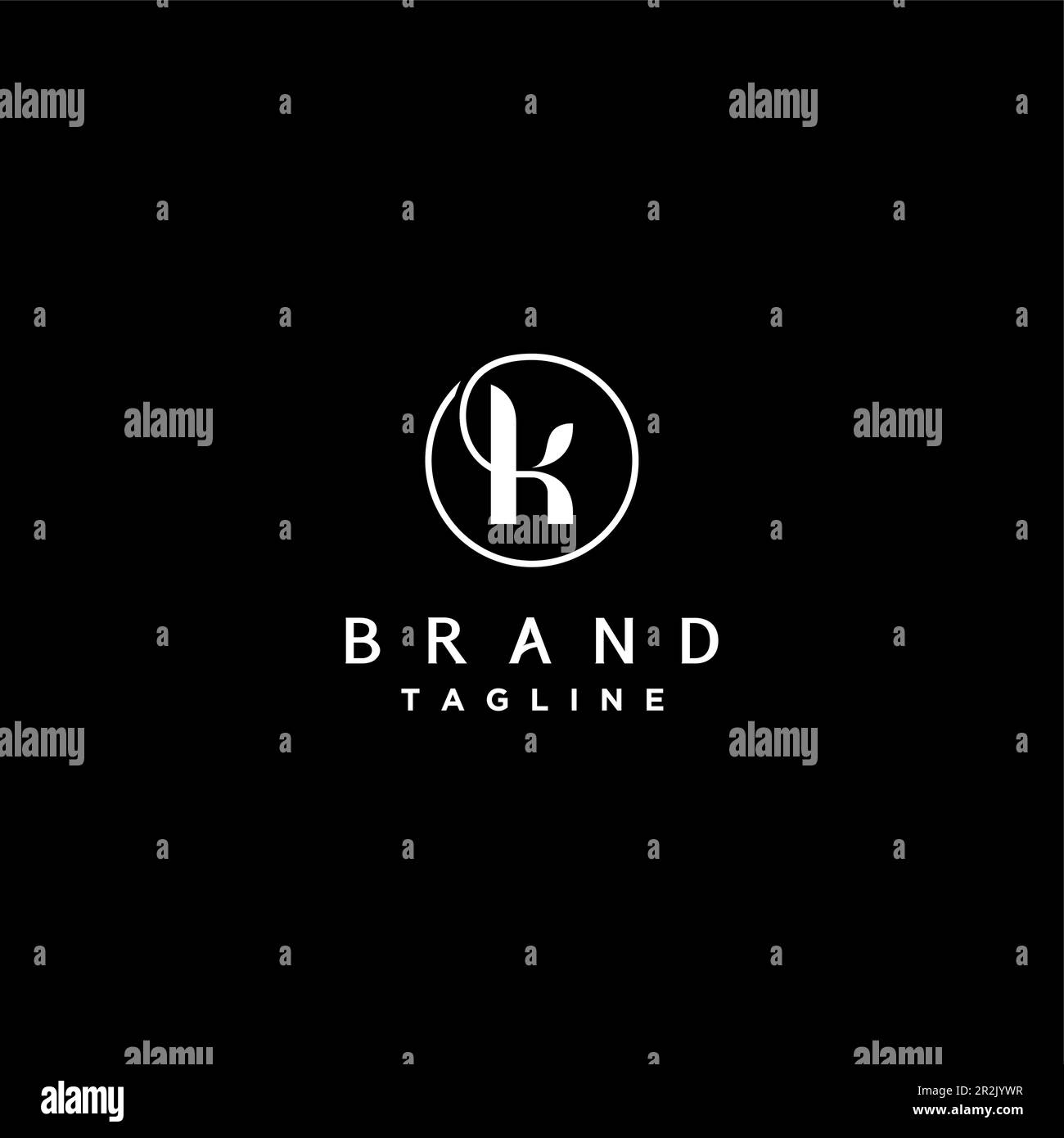 Logo Design Monogram Letter K Inside Circle. Elegant Letter K monogram ...