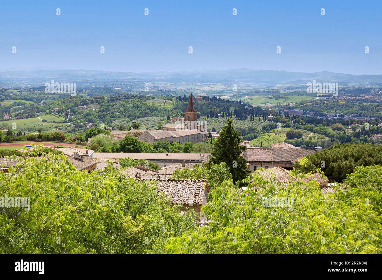 Perugia, Chiesa di Santa Giuliana, Giardini Carducci Stock Photo - Alamy