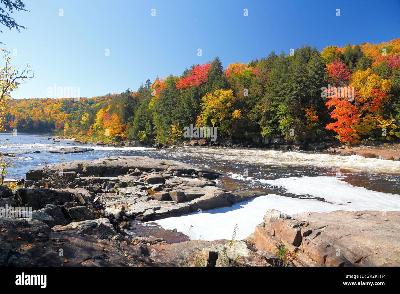 Landscape at the Red River, Quebec, Canada Stock Photo - Alamy