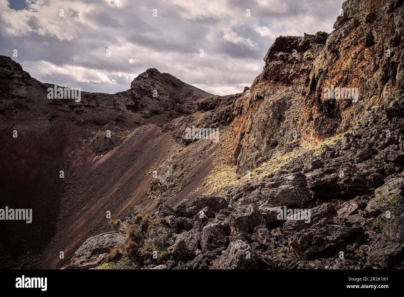 Morada del Diablo volcano crater. Volcano Field Pali Aike National Park ...