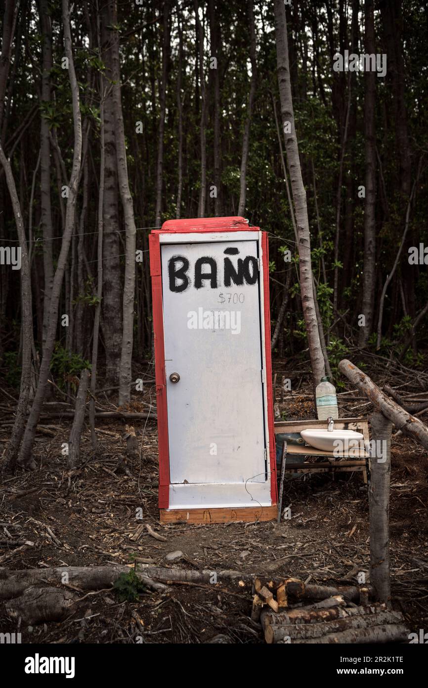 Visitor toilet at Fin de Camino parking lot (last stretch of mainland ...