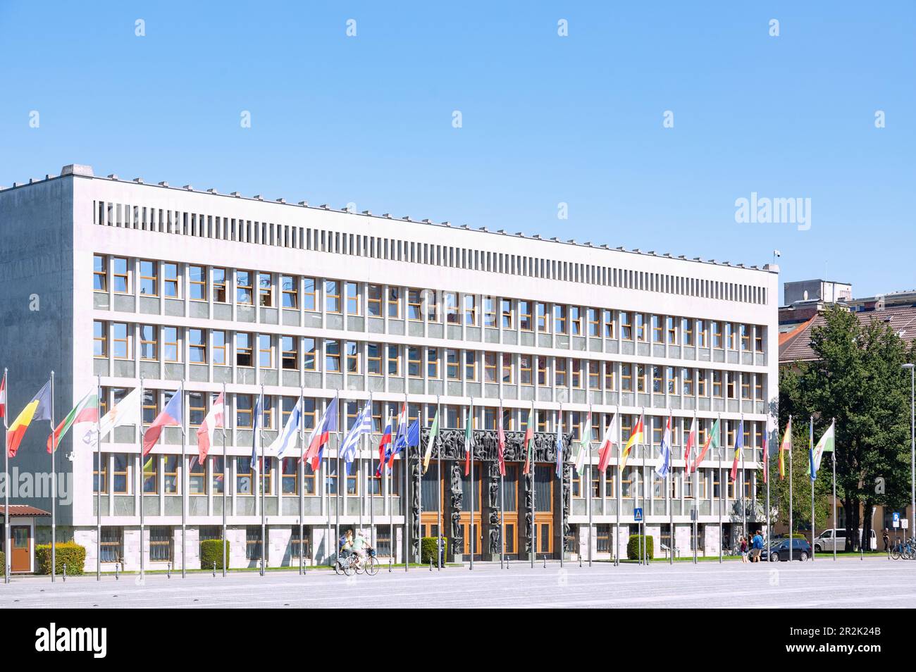 Ljubljana; Trg republike, Revolution Square, Parliament of the Republic ...