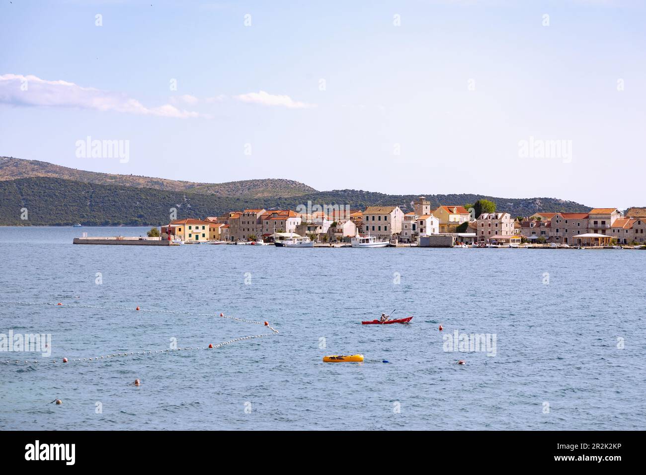 island of Krapanj; view from Brodarica; Šibenik archipelago Stock Photo ...