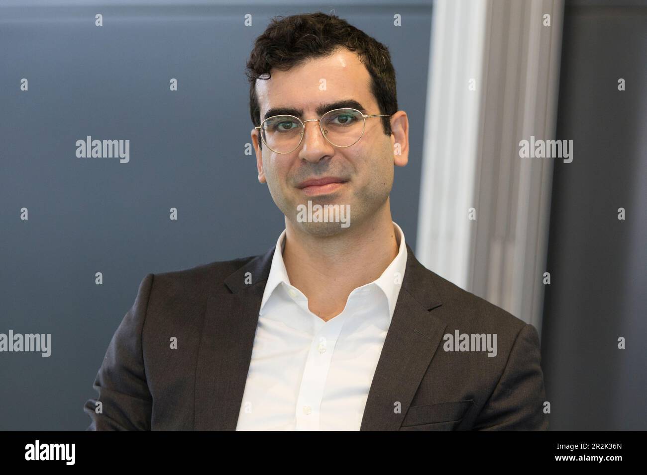 Turin, Italy. 19th May, 2023. Author and academic Aaron Benanav is ...