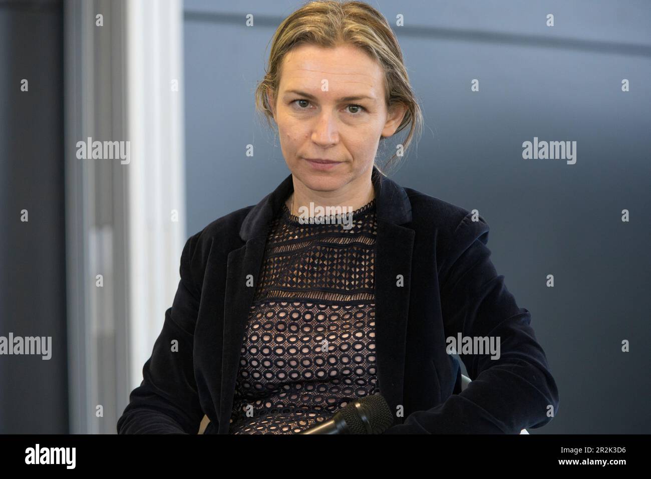 Turin, Italy. 19th May, 2023. Albanian author and academic Lea Ypi is ...