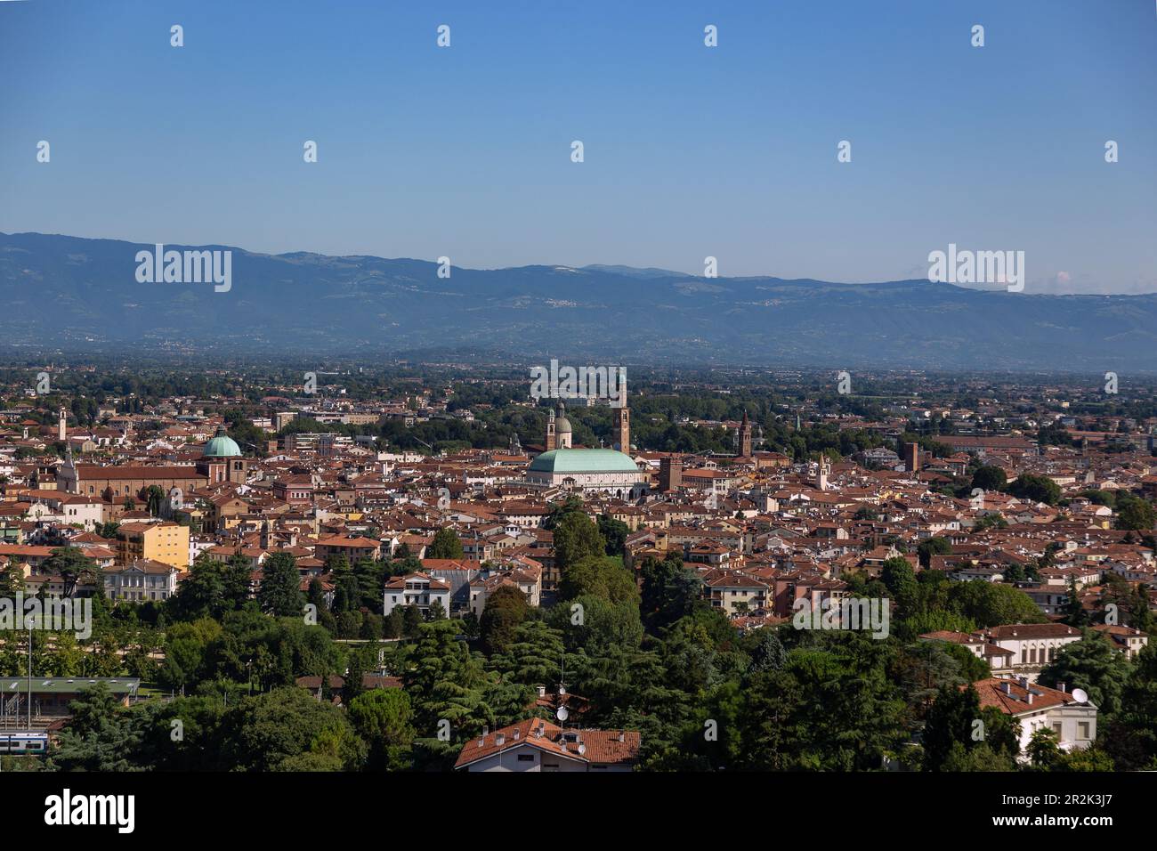 Vicenza; Panorama from the Piazzale della Basilica di Monte Berico ...