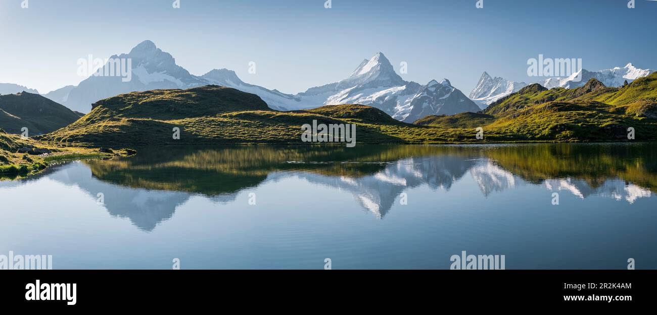 Wetterhorn, Schreckhorn, Bachalpsee, Bernese Oberland, Switzerland ...