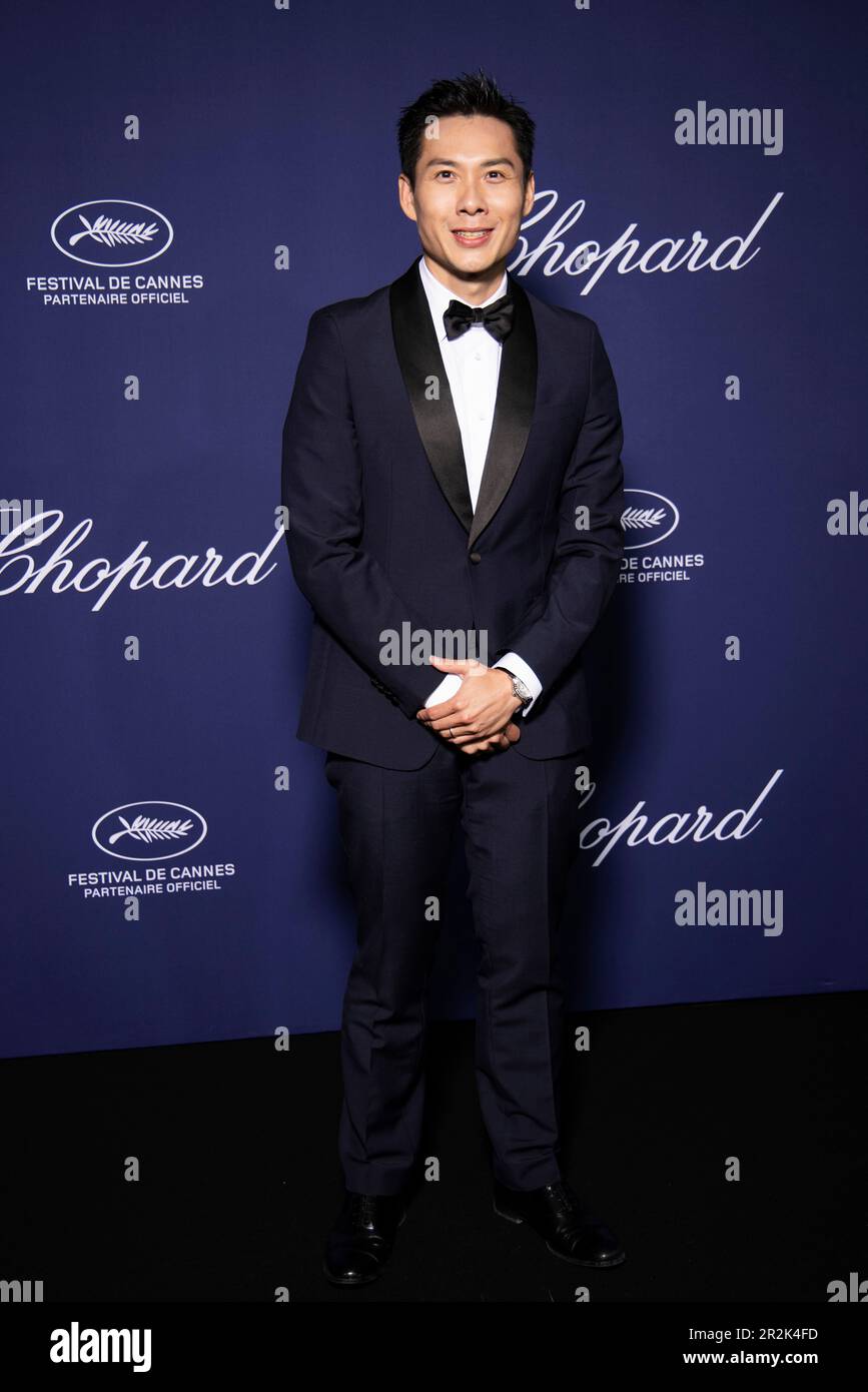 Anthony Chen poses for photographers upon arrival at the Chopard trophy dinner during the 76th ...