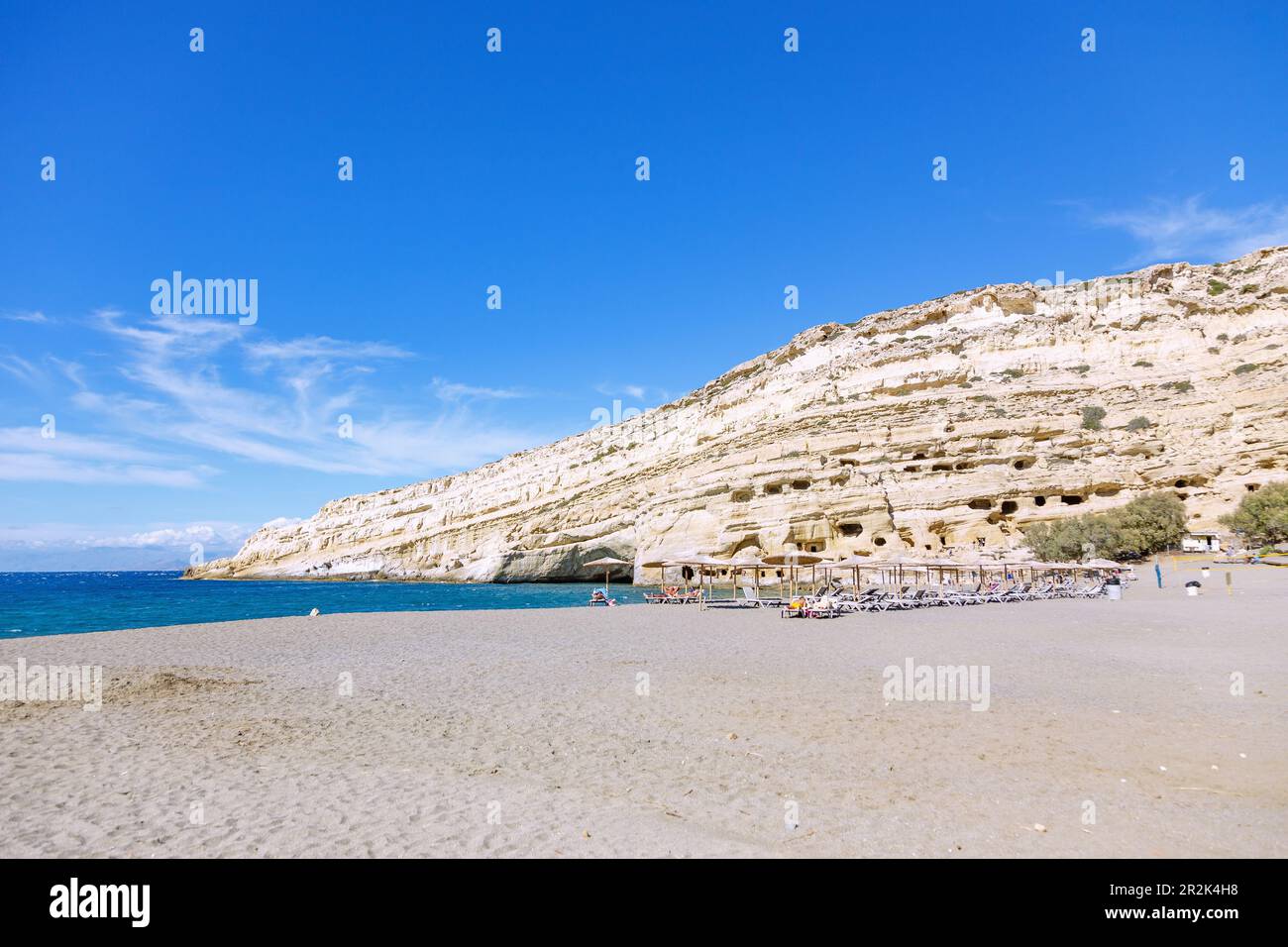 Matala; beach, caves Stock Photo - Alamy