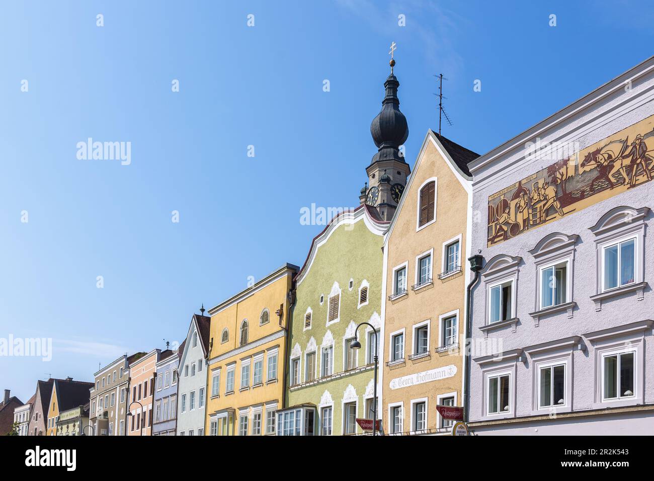 Braunau am Inn; town square Stock Photo - Alamy