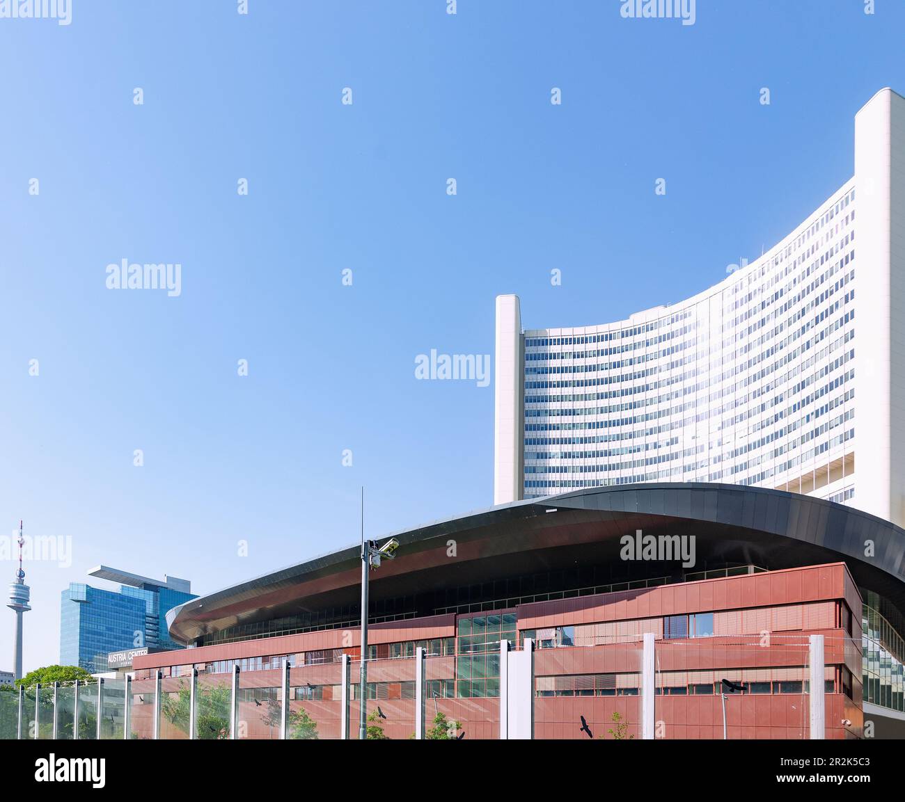 Vienna; Uno City; Danube Tower, Saturn Tower, Austria Center, Vienna ...