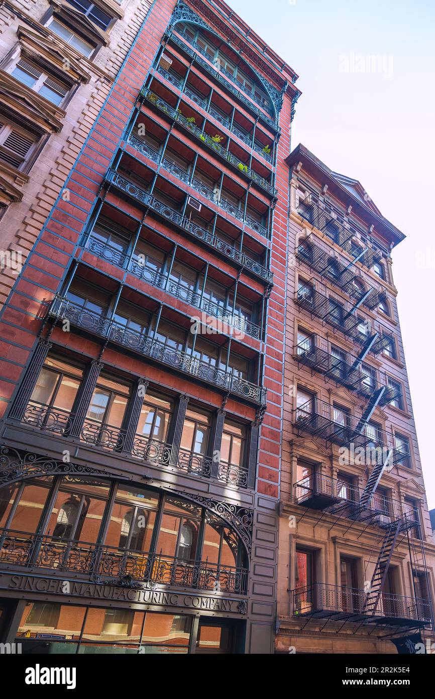 New York City, Manhattan, SoHo, Prince Street, The Singer Manufacturing ...
