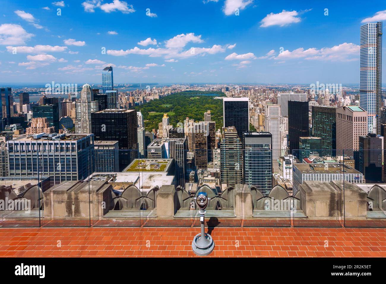 New York City; Manhattan; The Rockefeller Center; View of Central Park ...
