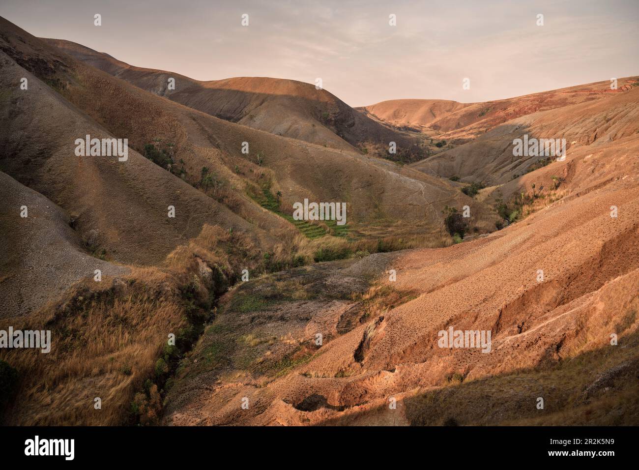 Landscape in the Central Highlands of Madagascar, Africa Stock Photo ...