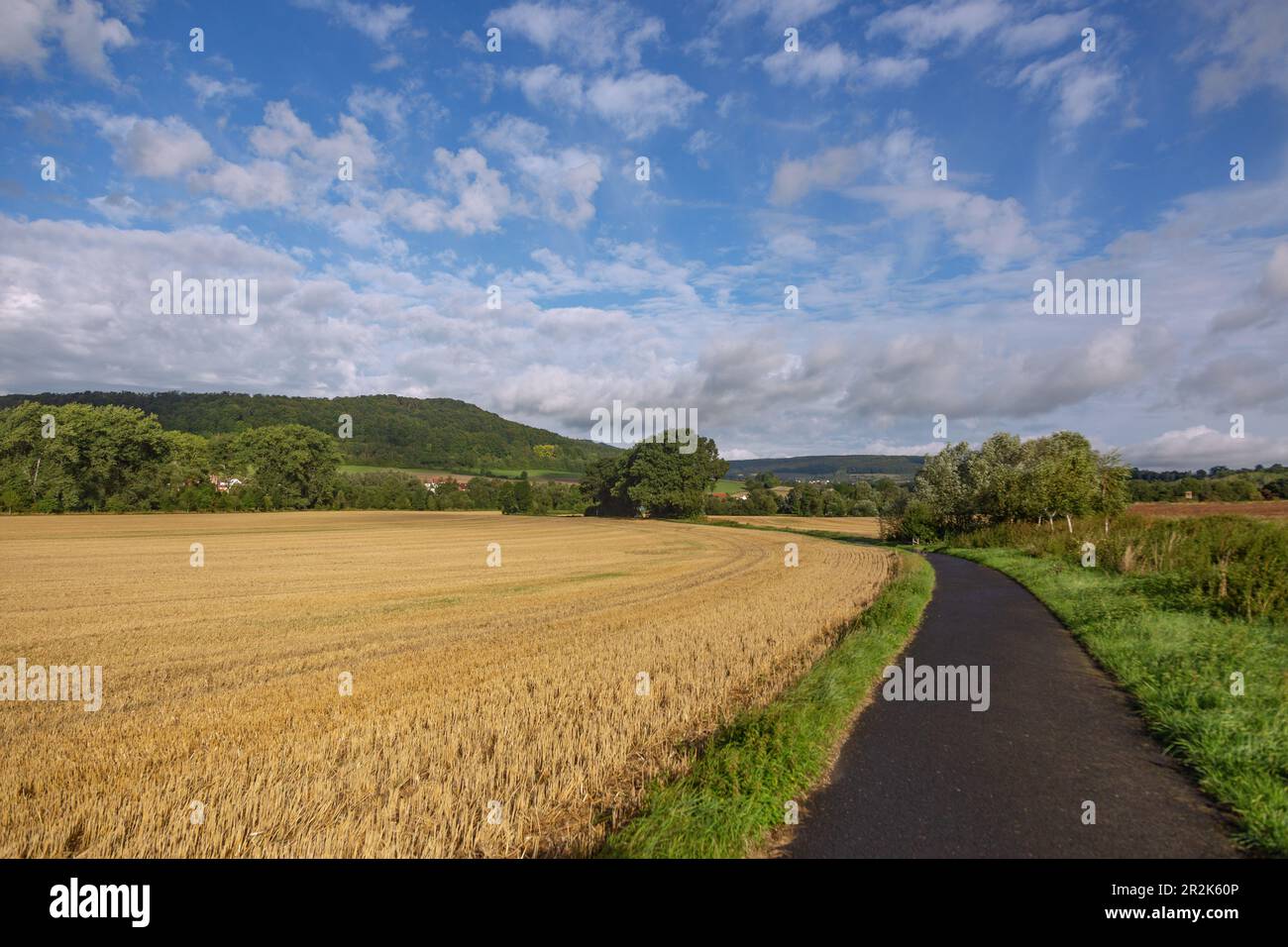 Rhön cycle path, landscape near Geisa Stock Photo - Alamy