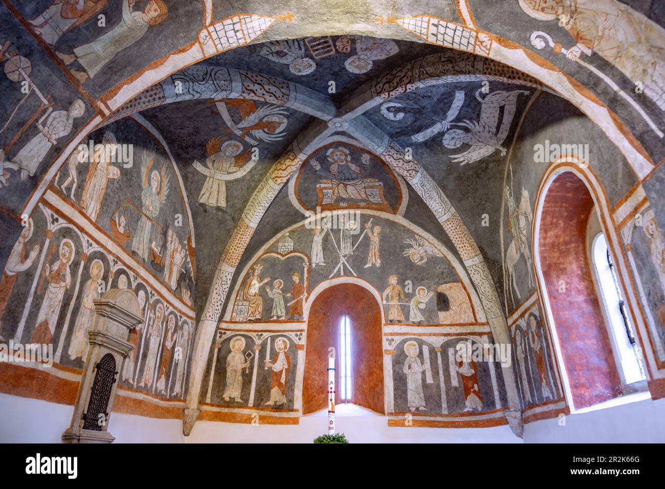 Kottingwörth, parish church of St. Vitus, east choir, Gothic wall ...