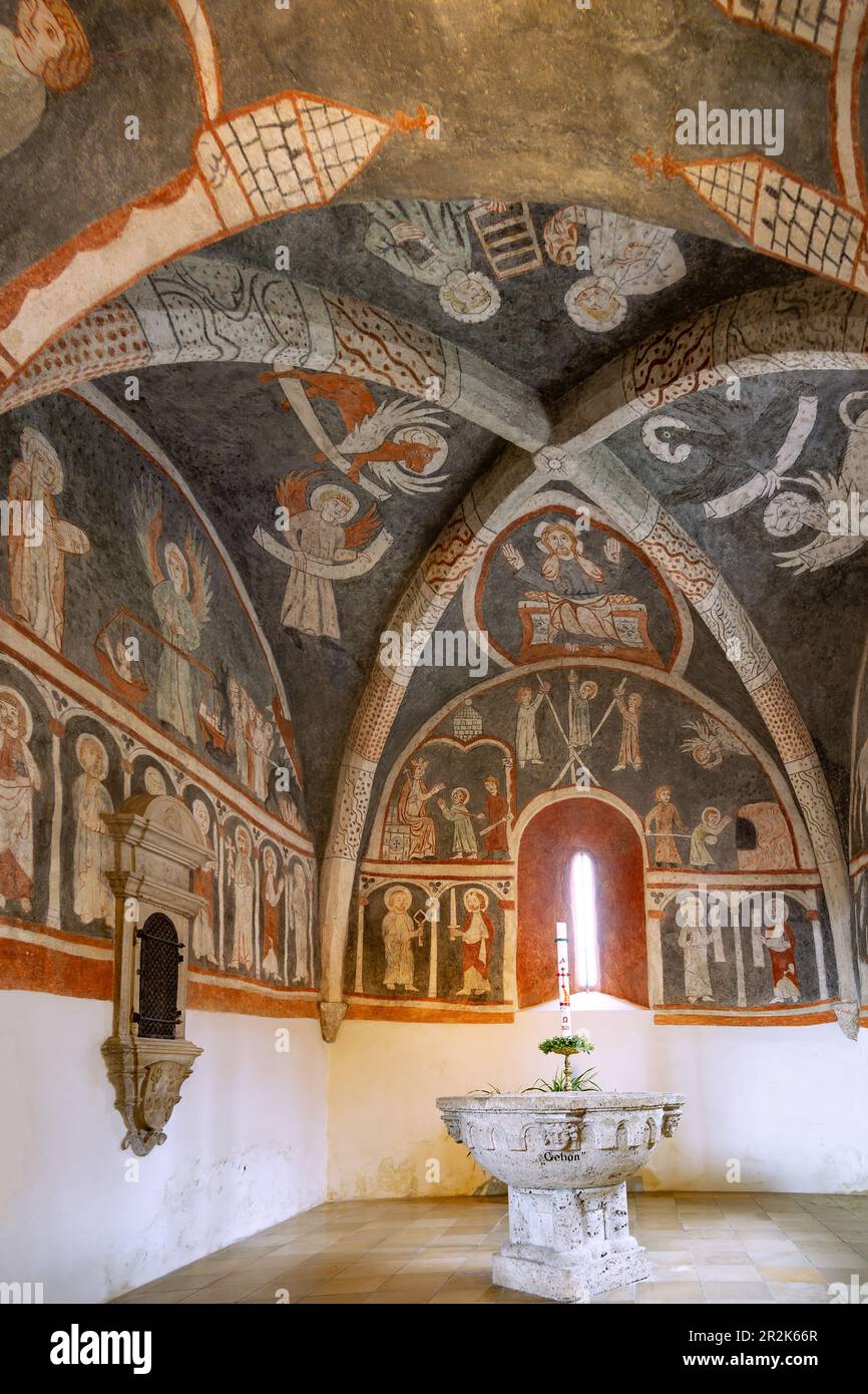 Kottingwörth, parish church of St. Vitus, east choir, Gothic wall ...