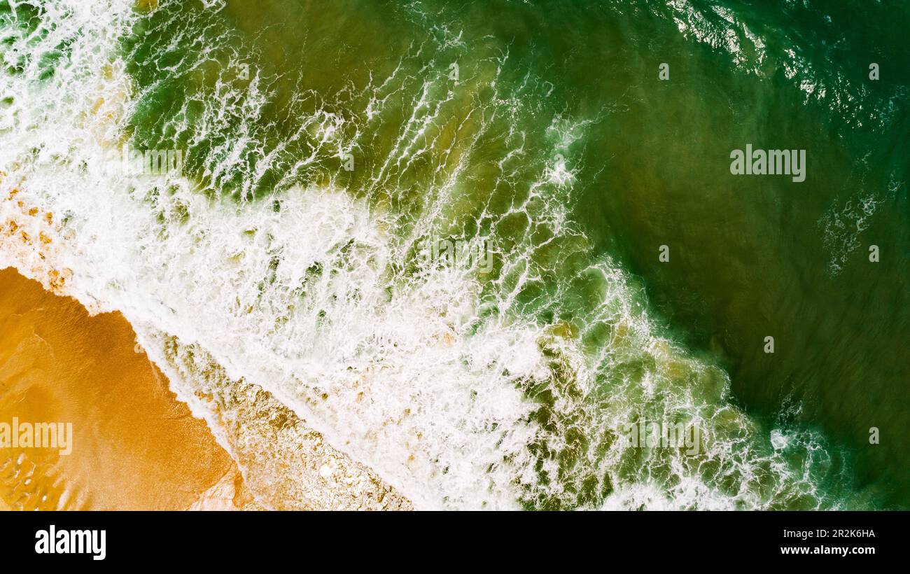 Sea surface aerial view,Bird eye view photo of waves and water surface ...