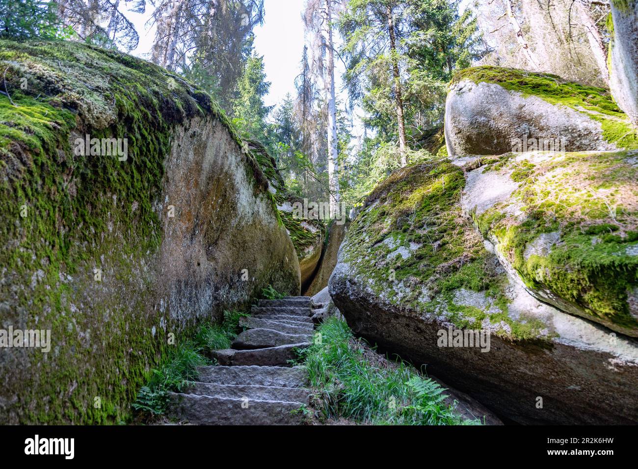 Rock labyrinth Luisenburg; Wunsiedel Stock Photo - Alamy