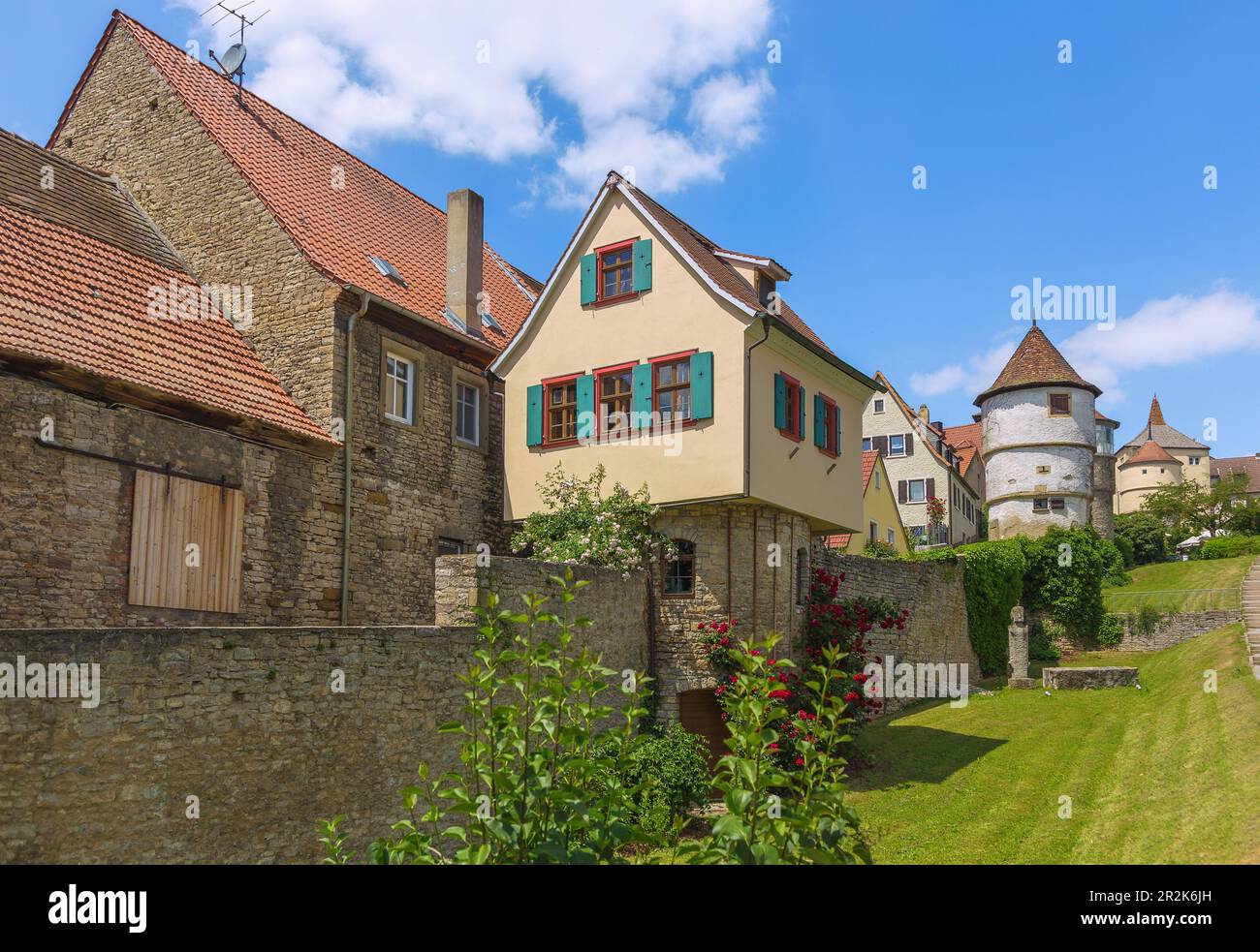 Dettelbach; Eastern City Wall Stock Photo - Alamy