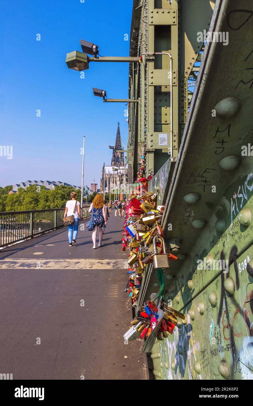 Cologne; Hohenzollern Bridge, Love Locks; Museum Ludwig; Cologne ...