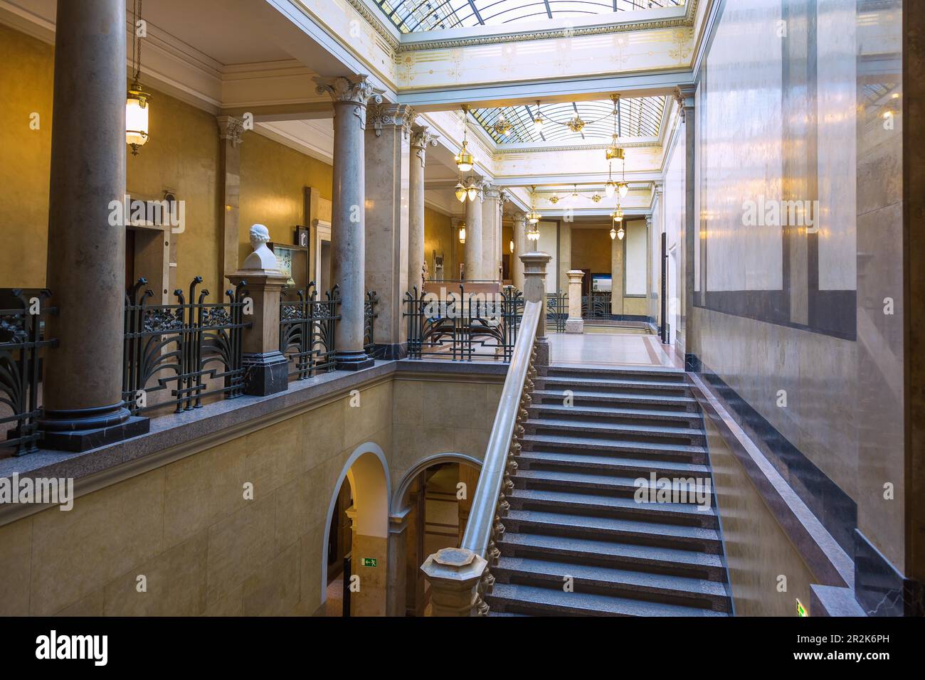 Heidelberg, University Library, staircase Stock Photo - Alamy