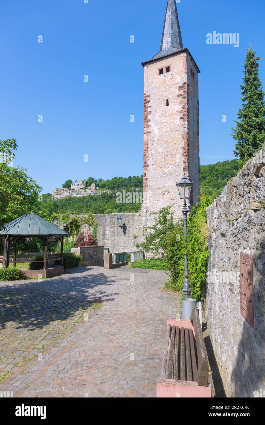 Karlstadt; Red Tower, City Wall; Karlsburg Stock Photo - Alamy