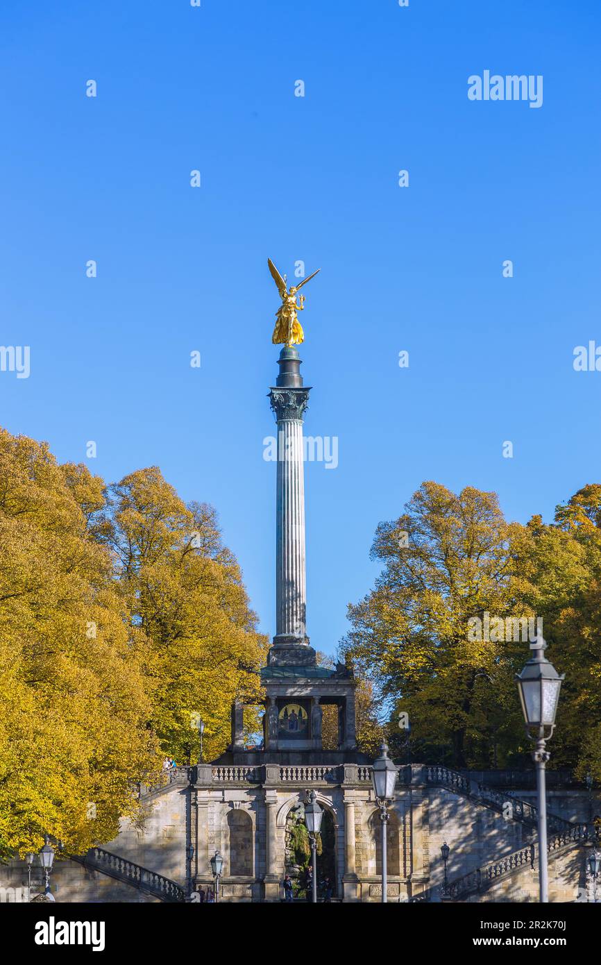 Munich; Angel of Peace, Prince Regent Terrace Stock Photo - Alamy
