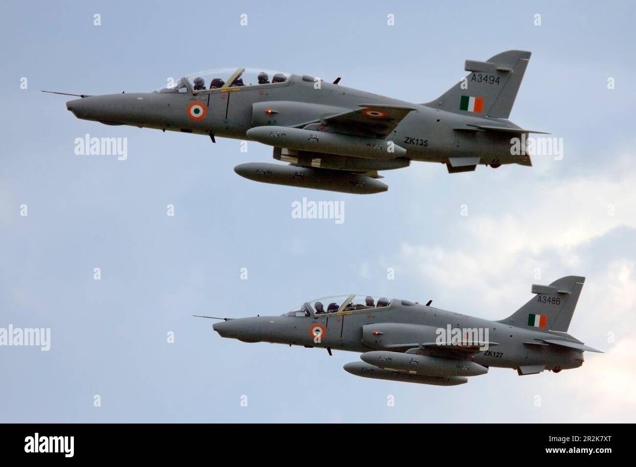 2 Indian Air Force BAE Systems Hawk 132 (Reg.: A3494) on delivery ...