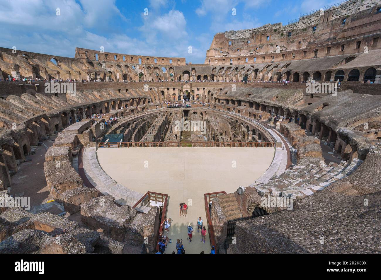 Rome, Colosseum interior view with tiers and arena Stock Photo - Alamy