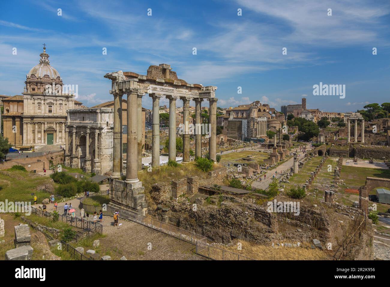 Rome, Roman Forum, Arch of Septimius Severus, Temple of Saturn ...