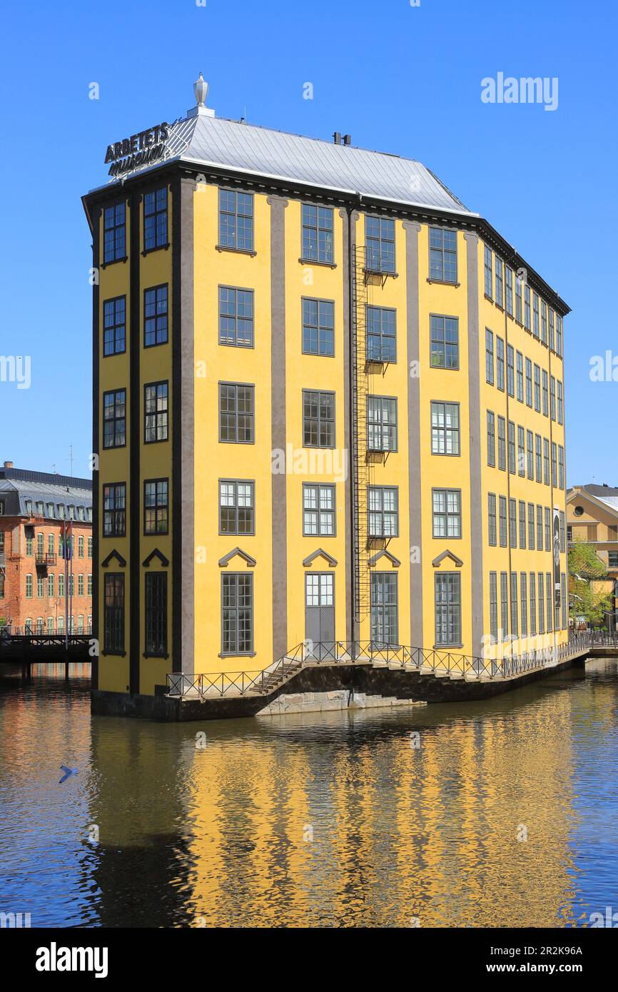 Norrkoping, Sweden - May 18, 2023: The Museum of Work in the yellow ...