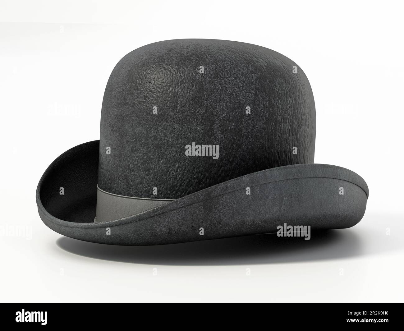 Bowler hat isolated on white background. 3D illustration Stock Photo ...