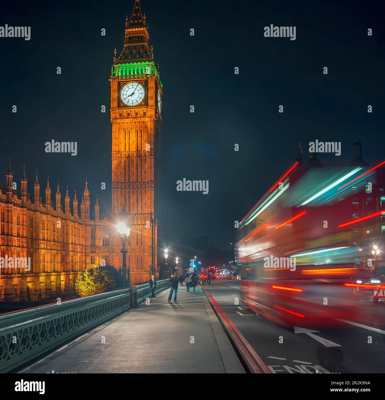 Big Ben and red double-decker bus, London, England, UK Stock Photo - Alamy
