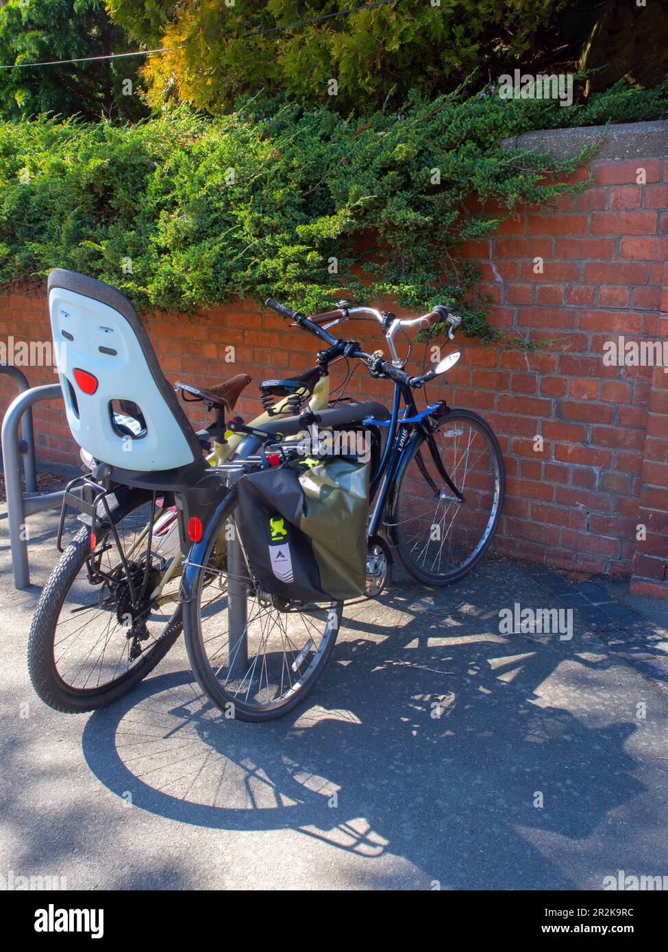 Bike in a bike stand hi-res stock photography and images - Alamy