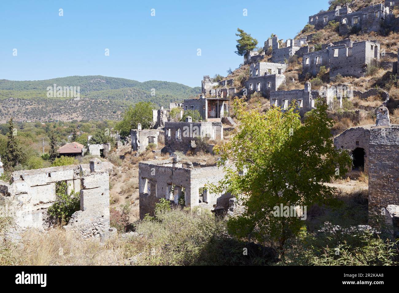 The ghost town of Kayakou outside of Fethiye, Turkey was once a ...